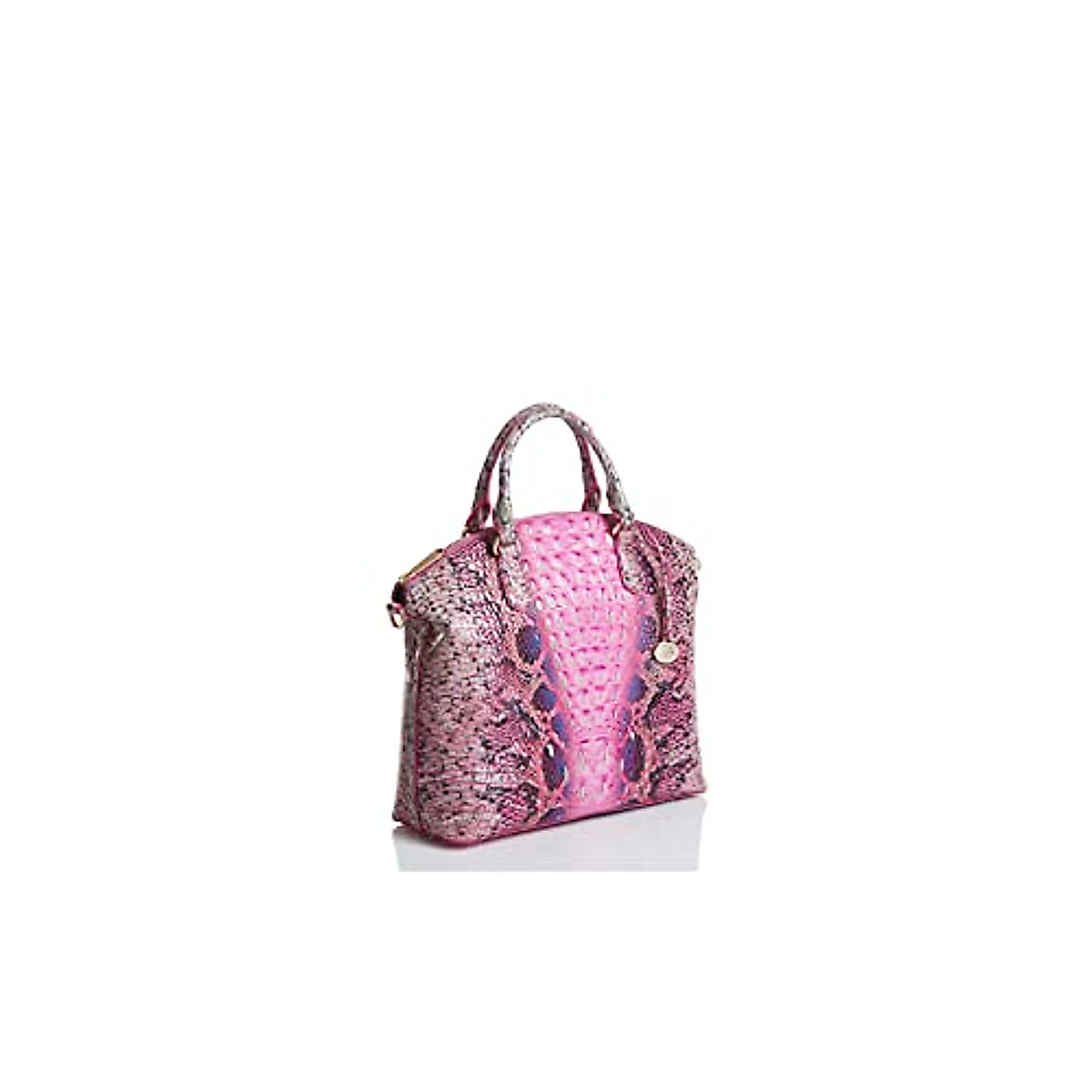 BRAHMIN Pink Cobra Ombre Melbourne Large Duxbury Satchel