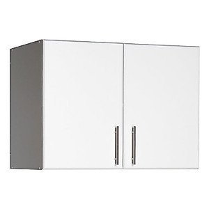 Pemberly Row 32" Wall Mount Cabinet, Wall Storage Cabinet with 2 Doors and One Shlef in White