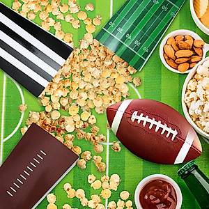 Sinmoe 48 PCS Football Popcorn Boxes Football Party Supplies Decorations Football Party Favor Bags Football Popcorn Holder for Football Theme Birthday Decor Baby Shower Theater Carnival
