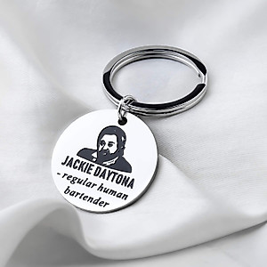 BLEOUK What Do We DO In The Shadows Jackie Daytona Regular Human Bartender Keychain (JACKIE DAYTONA)