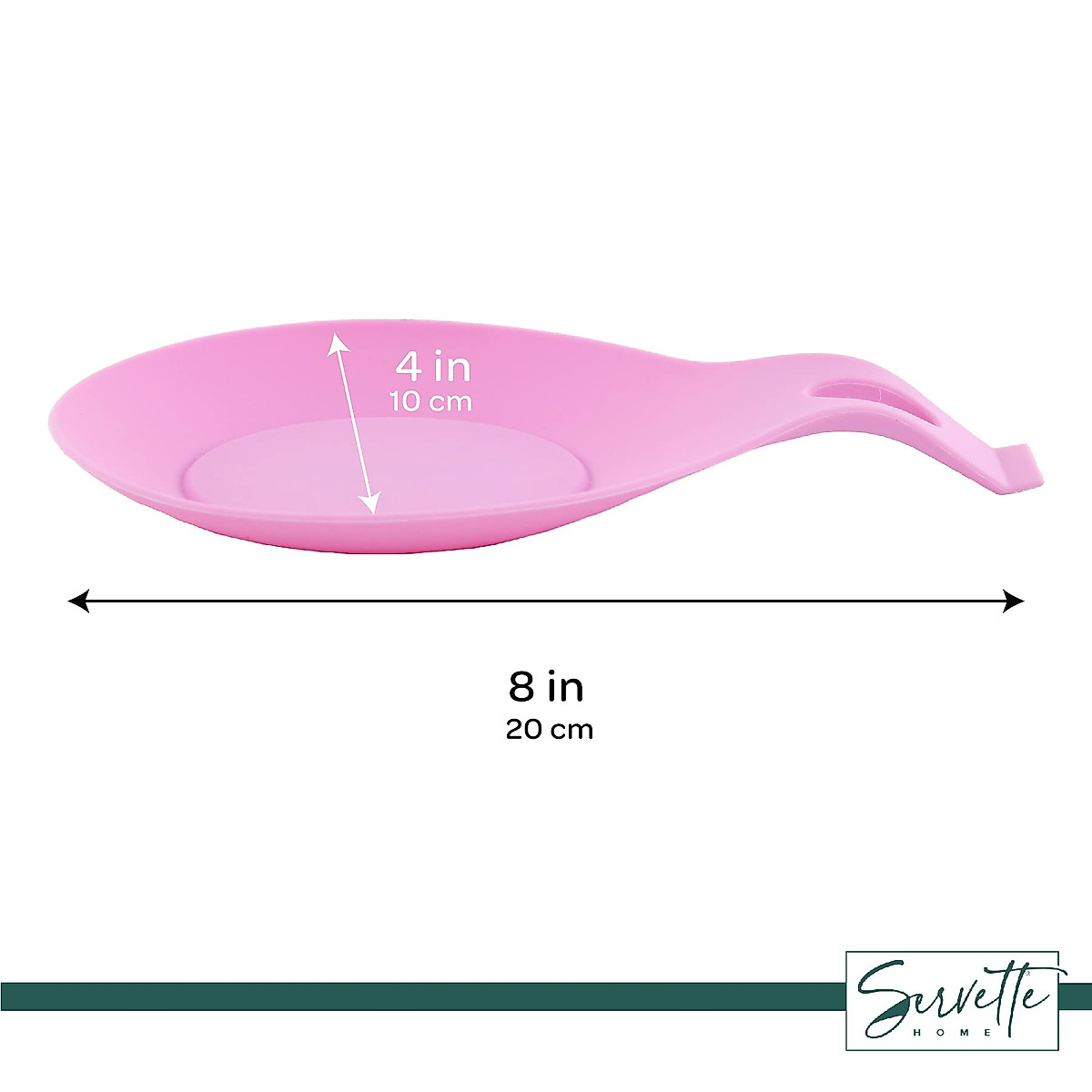 Round Silicone Spoon Rest & 4oz Glass Salt and Pepper Shaker Set (Pink)