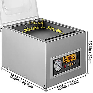 BestEquip Chamber Vacuum Sealer Machine DZ 260S Commercial Kitchen Food Chamber Vacuum Sealer, 110V Packaging Machine Sealer for Food Saver, Home, Commercial Using