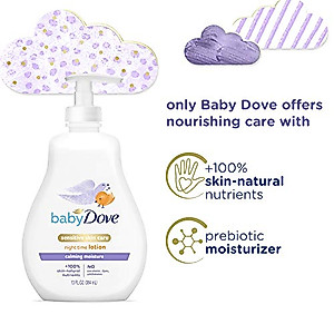 Baby Dove Sensitive Skin Care Baby Lotion For a Soothing Scented Lotion Calming Moisture Hypoallergenic and Dermatologist-Tested 13 oz