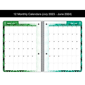 Dated Middle High School Student Planner 2023-2024 Academic School Year, ‎Medium (6.75" by 9") Matrix Style Datebook with Boulder Cover