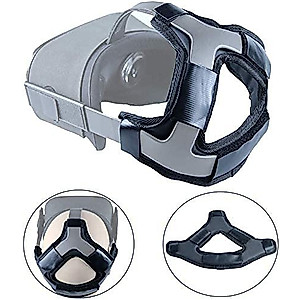 Esimen Head Pad for Oculus Quest 2 /Quest Strap Cushion Headband Fixing Accessories, Gravity Pressure Balance Cushion Leather Foam (Black)