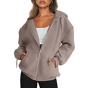 AUTOMET Womens Zip Up Hoodies Long Sleeve Fall Oversized Sweatshirts Fleece Y2K Jacket with Pockets 2024 Fashion Clothes
