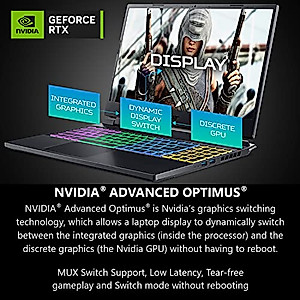 Acer Nitro 16 Gaming Laptop | AMD Ryzen 9 7940HS Octa-Core CPU | NVIDIA GeForce RTX 4070 Laptop GPU | 16" WQXGA 165Hz IPS Display | 16GB DDR5 | 1TB Gen 4 SSD | Wi-Fi 6E | RGB Backlit KB | AN16-41-R5KC