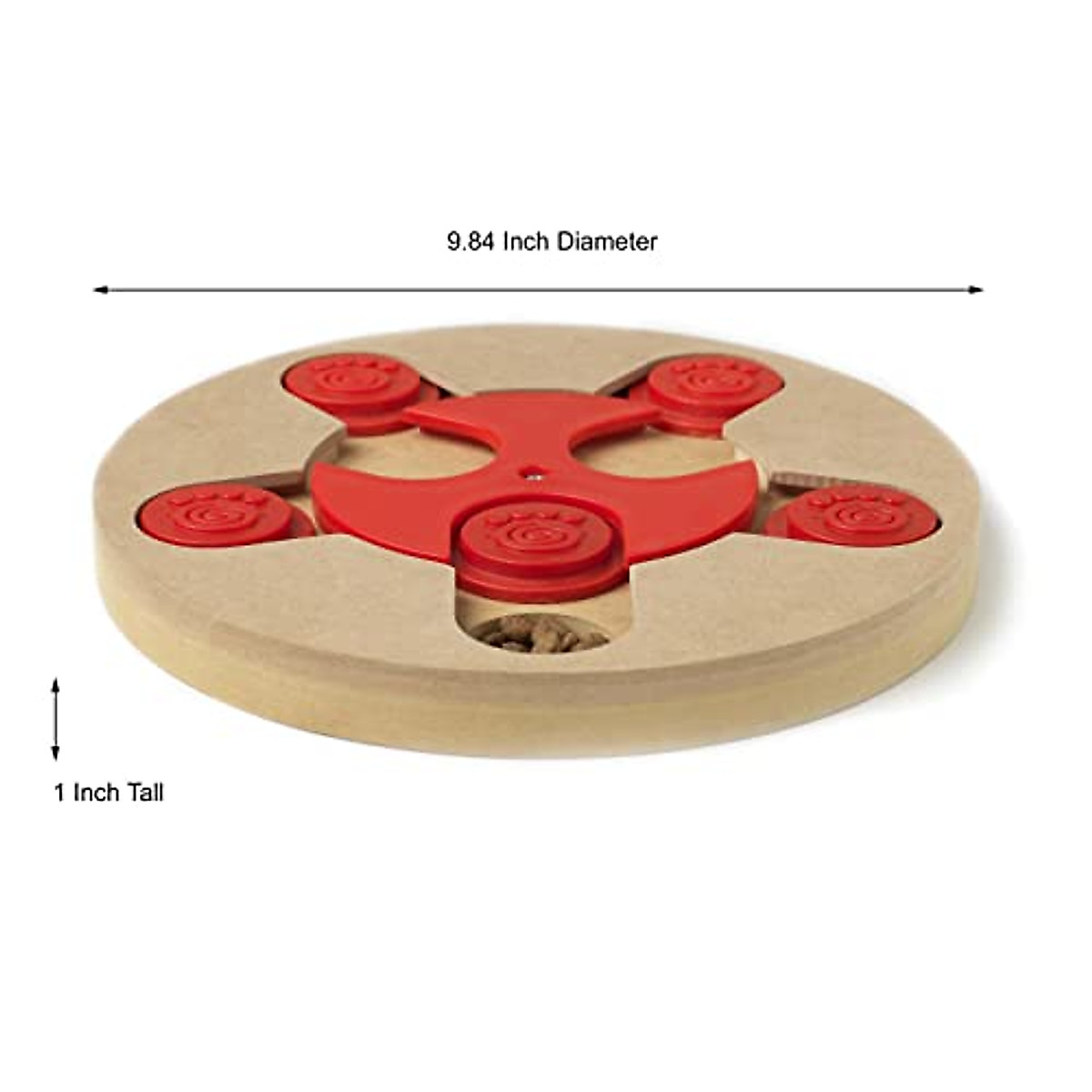 PetRageous 13006 Thinkrageous Interactive Advanced Level Puzzle Piece Dog Toy or Cat Toy Measures 9.84-Inch for Dogs and Cats or Kittens and Ages, Red