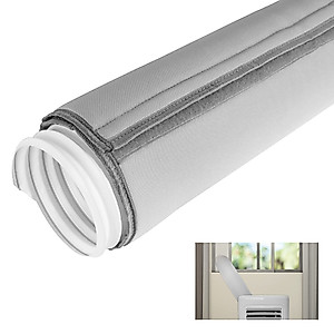LBG Products Portable Air Conditioner Hose Cover Wrap, Insulated Hose Cover, Fit AC Exhaust Hose Up to 5.9" Diameter, 59" Length, Gray