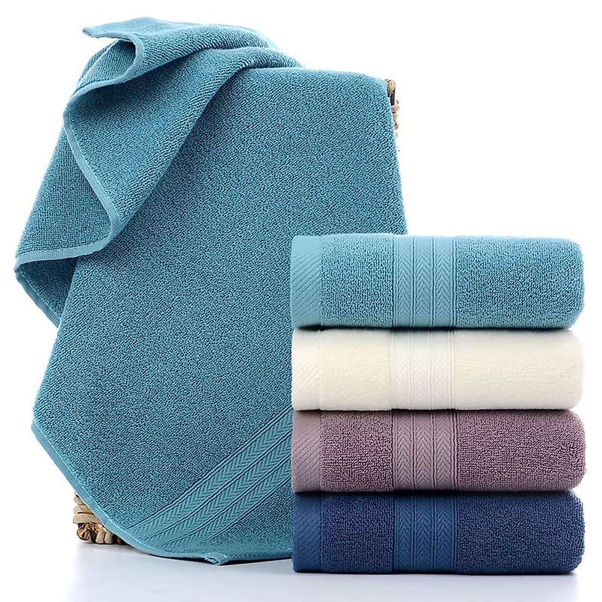 4-Pack Ultra Absorbent & Soft Cotton Hand Towels(14x29inch) for Bath, Hand, Face, Gym and Spa