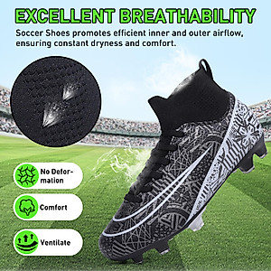 Mens Soccer Cleats Women Football Cleats Tacos De Futbol para Hombre Soccer Shoes Football Shoes for Turf Futsal Shoes Cleats Football Turf Cleats Professional Football Training Boots AG FG