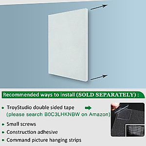 TroyStudio Thickened Acoustic Panels, 16 x 12 x 0.5 Inches Pack of 6 Felt Wall Decor Tiles Sound Absorbing Board, Noise Reverb Echo Dampening Soundproof Padding for Door Music Recording Home Studio