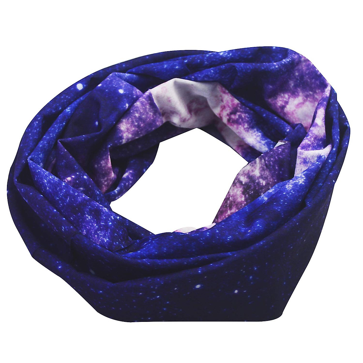 Obacle Seamless Bandana for Rave Face Mask Dust Wind UV Sun Protection Neck Gaiter Tube Mask Headwear for Women Men Festival Party Motorcycle Riding Fishing Outdoor (Starry Sky Light Purple Blue)