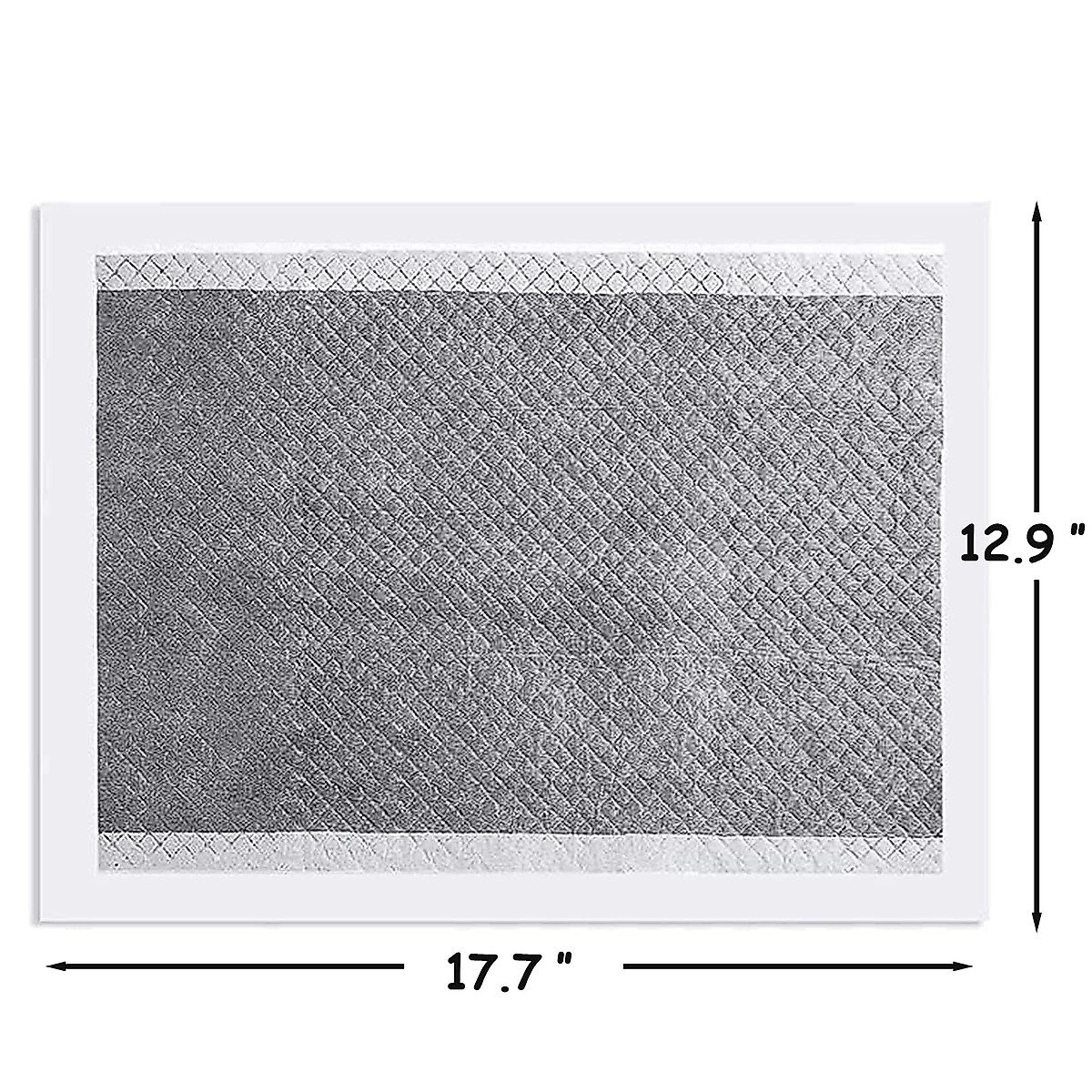 kathson Rabbit Pee Pads Disposable Cage Liners 100PCS All Absorb Black Carbon Odor Control Bunny Training Accessories with Quick-Dry Surface for Puppy Guinea Pig Kitten Hedgehog Small Animals