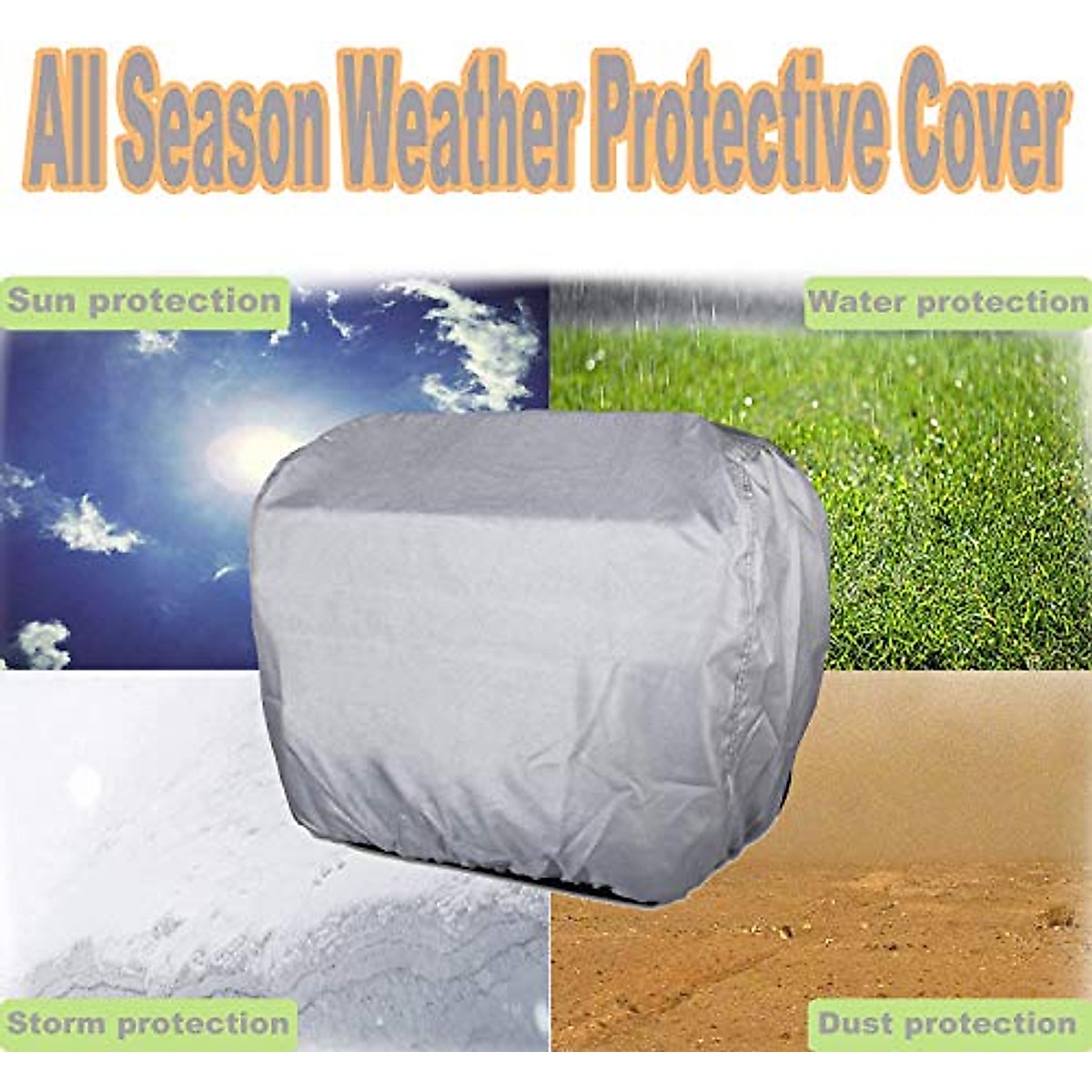 Yoursme Generator Waterproof Cover for Honda Generator EU3000is Predator 3500 Silver Outdoor Power Equipment Storage Replace 08P57-ZS9-00S