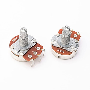 B500k OHM Big Control Pots Electric Bass Guitar Potentiometers Audio Tone Pot Pack of 5