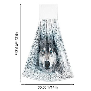 Kigai Hand Towels The Mighty Wolf Hand Towels for Bathroom Kitchen Hanging Hand Towels Ultra Soft and Highly Absorbent Quick-Dry Hand Towels 18.2x14in