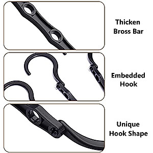 Space Saving Hangers 16 Pack, Plastic Space Saver Hanger for Smart Closet, Black Magic Hangers Multiple Hangers in One Hanger Organizer