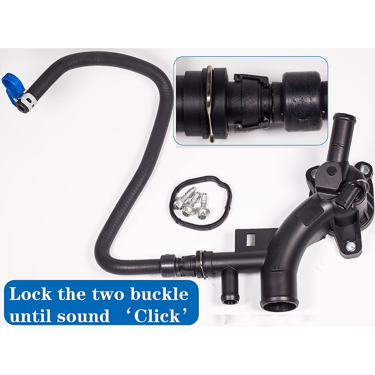 JSDAN 25193922 Compatiableb With 2011 2012 2013 2014 2015 2016 Chevy Cruze Sonic Trax Buick Encore Engine Water Outlet 1.4L &13251447 Chevy Cruze Radiator Hose