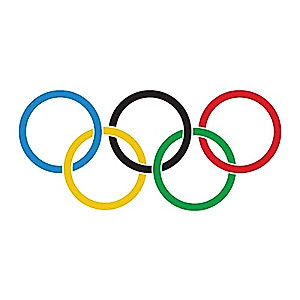 FashionTats Small Olympic Rings Temporary Tattoos | 25 pack | Skin Safe | MADE IN THE USA | Removable