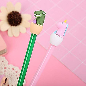 24 pack Black Erasable Pens Kiddie Kawaii Cute Cartoon Gel Ink Pens Assorted Style Writing Pens for Birthday Present School Prize Student Gift Fun Girl Pens (erasable black)