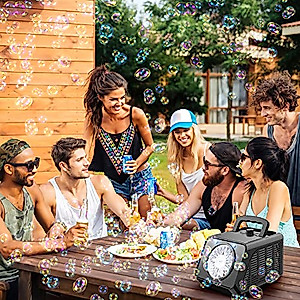 Bloranda Automatic Bubble Machine Upgrade Bubble Blower with 12000+ Bubbles Per Minute Bubble with independently Switched Battery Operated Bubble Toys for Outdoor Toys for Parties, Birthday, Wedding