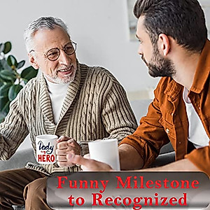 Gifts for Dad Men, Daddy is My Hero Coffee Mug, Cool Stocking Stuffers, Funny Fathers Day Birthday Gift Ideas for New Papa Husband from Daughter Son, Unique Presents, Microwave and Dishwasher Safe