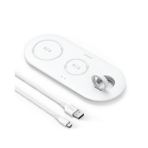 Anker Wireless Charging Station for Apple Products, PowerWave 3-in-1 Qi-Certified Pad for Apple Watch, iPhone 14/14 Pro/14 Pro Max/13, AirPods Pro (Watch Charging Cable & AC Adapter Not Included)