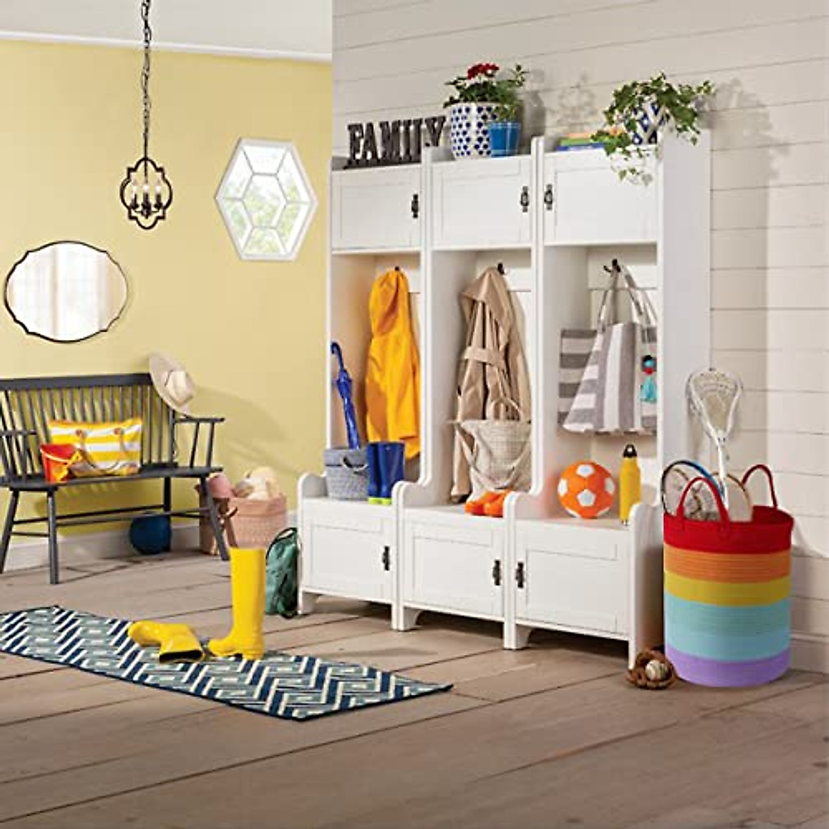 Colorful Rainbow Storage Basket – 18" x 14"