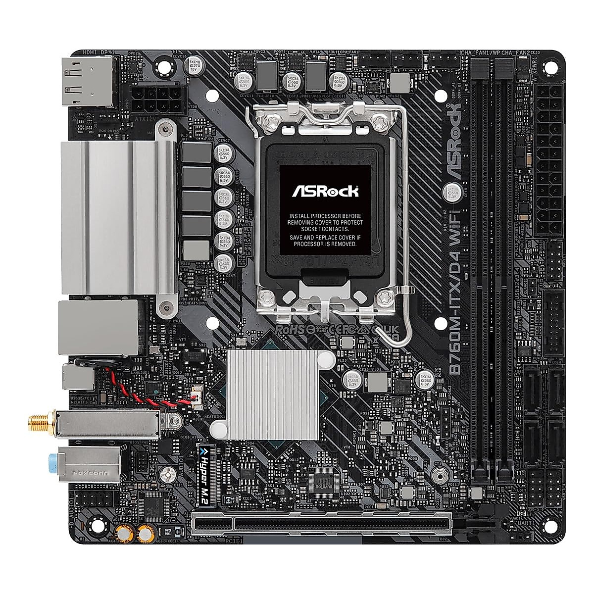 ASRock B760M-ITX/D4 WIFI Supports 13th Gen & 12th Gen Intel® Core™ Processors (LGA1700)