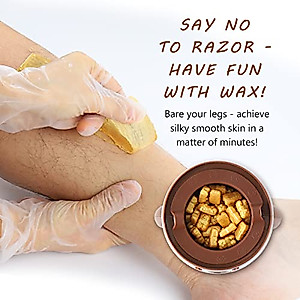 WAX BEAR Self Waxing Kit for Women,Touch Screen Display Wax Machine with 4 bags/17.6oz Hard Wax Beans For Sensitive Skin Hard Wax Kit for Hair Removal