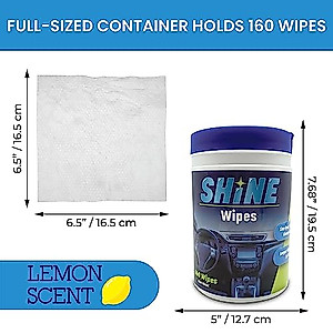 TMD Car Cleaning Wipes - Auto Cleaning Wipes All Purpose - Car Wipes for Car Screen, Window, Dashboard, Car Seat, Carpet, Exterior Cleaning, Dust, Grime, Grease & More - Car Interior Wipes