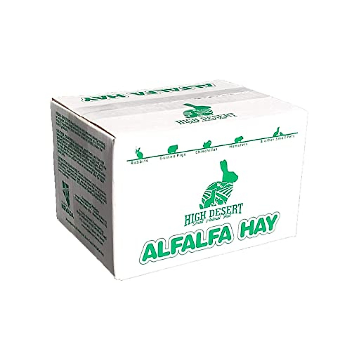 High Desert Alfalfa Hay - Dried Natural Alfalfa Hay for Rabbits, Guinea Pigs, Chinchillas, and Ferrets - Protein and Fiber Rich Food for Small Animals - Healthy Pet Food