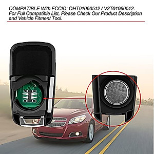 fits for 4 Button Keyless Entry Remote Uncut Flip Key Fob Chevrolet Cruze 2011-2016 Chevy Equinox Camaro 2010-2019 Buick Lacrosse Regal 2010-2016 FCCID: OHT01060512 13504206 (Pack of 1)