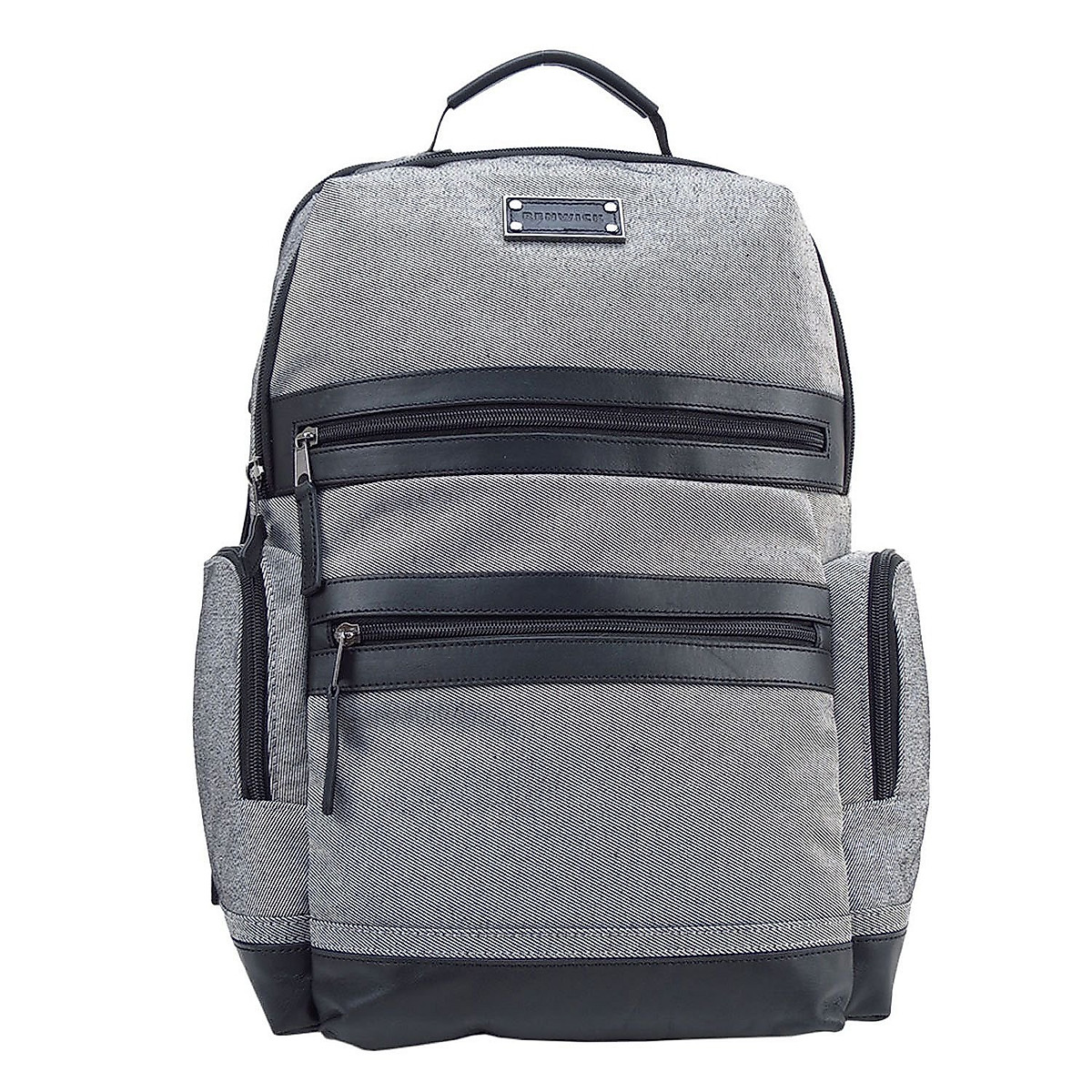 Renwick Business Backpack with Genuine Leather Trim (Grey Denim)