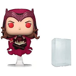 Funko Pop Marvel: Doctor Strange Multiverse of Madness - Scarlet Witch Glow-in-The-Dark Pop Vinyl Figure - Entertainment Earth Exclusive (Bundled with Ecotek Protector Case)
