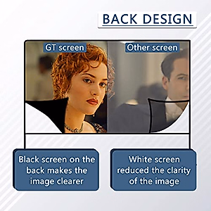 Projector Screen and Stand, 180 inch Foldable Outdoor Projector Screen 16:9 HD 4K Portable Projector Screen 1.1 Gain Outdoor Movie Screen for Home Theater or Office