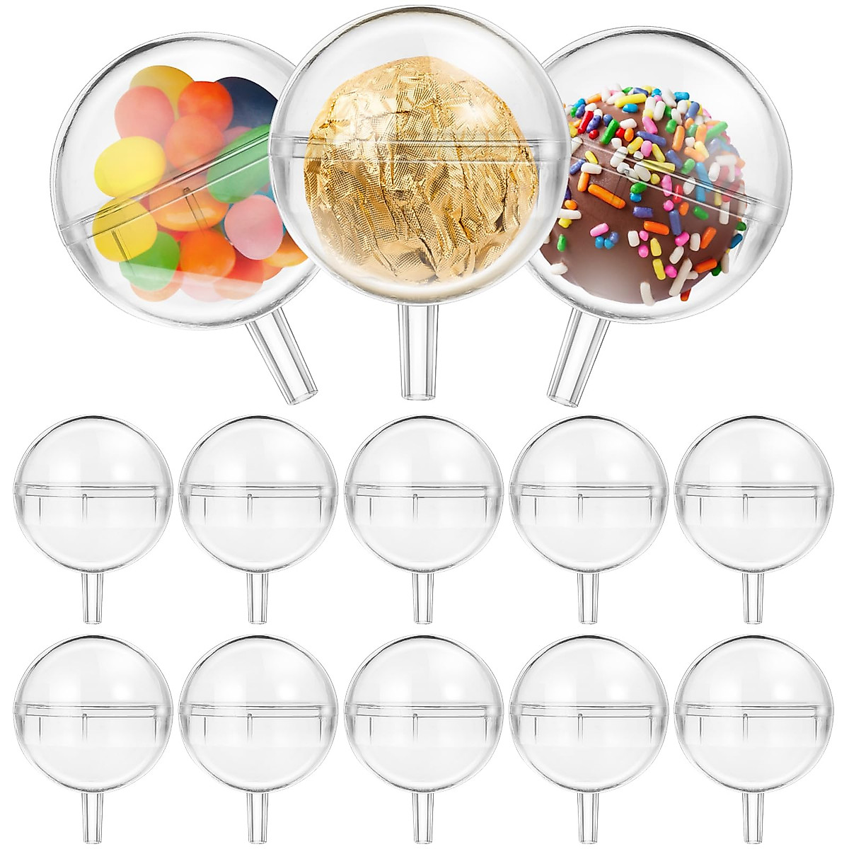 100Pcs Clear Chocolate Holders: Round Chocolate Box Candy Wrappers Holders for Bouquet, Truffle, Wedding & Valentine's Day