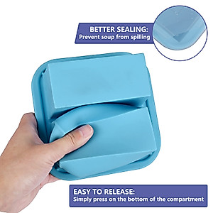 Kinggrand Kitchen 1-Cup Silicone Freezer Tray with Lid 2 pack Soup freezer molds Food Freezing Container Make 4 Perfect Soups, Broths, Stews, Sauces, Curries