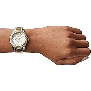 Fossil Women's Riley Quartz Stainless Steel Multifunction Watch, Color: Gold/Silver (Model: ES3204)