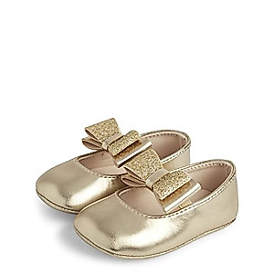 Gymboree, and Toddler Girls Dressy Ballet Flat,Gold,6-12 Months