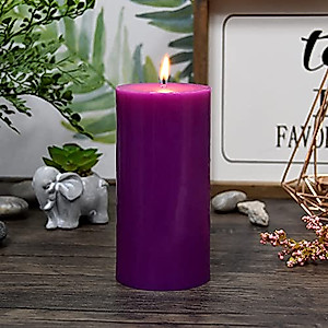 Zest Candle 3" x 6" Purple Pillar Candle, 3" Diameter x 6" H
