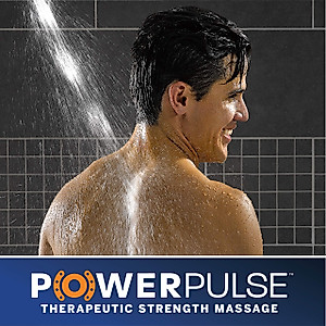 Waterpik High Pressure Hand Held Shower Head With Hose, PowerPulse Massage 6-Mode, Chrome XAS-643E