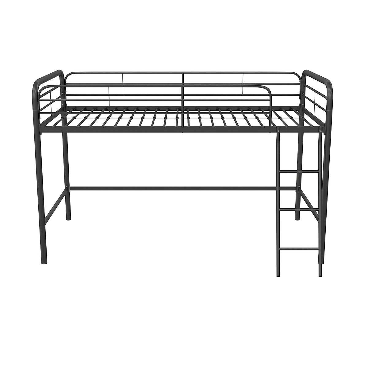 DHP Jett Junior Twin Metal Loft Bed, Black
