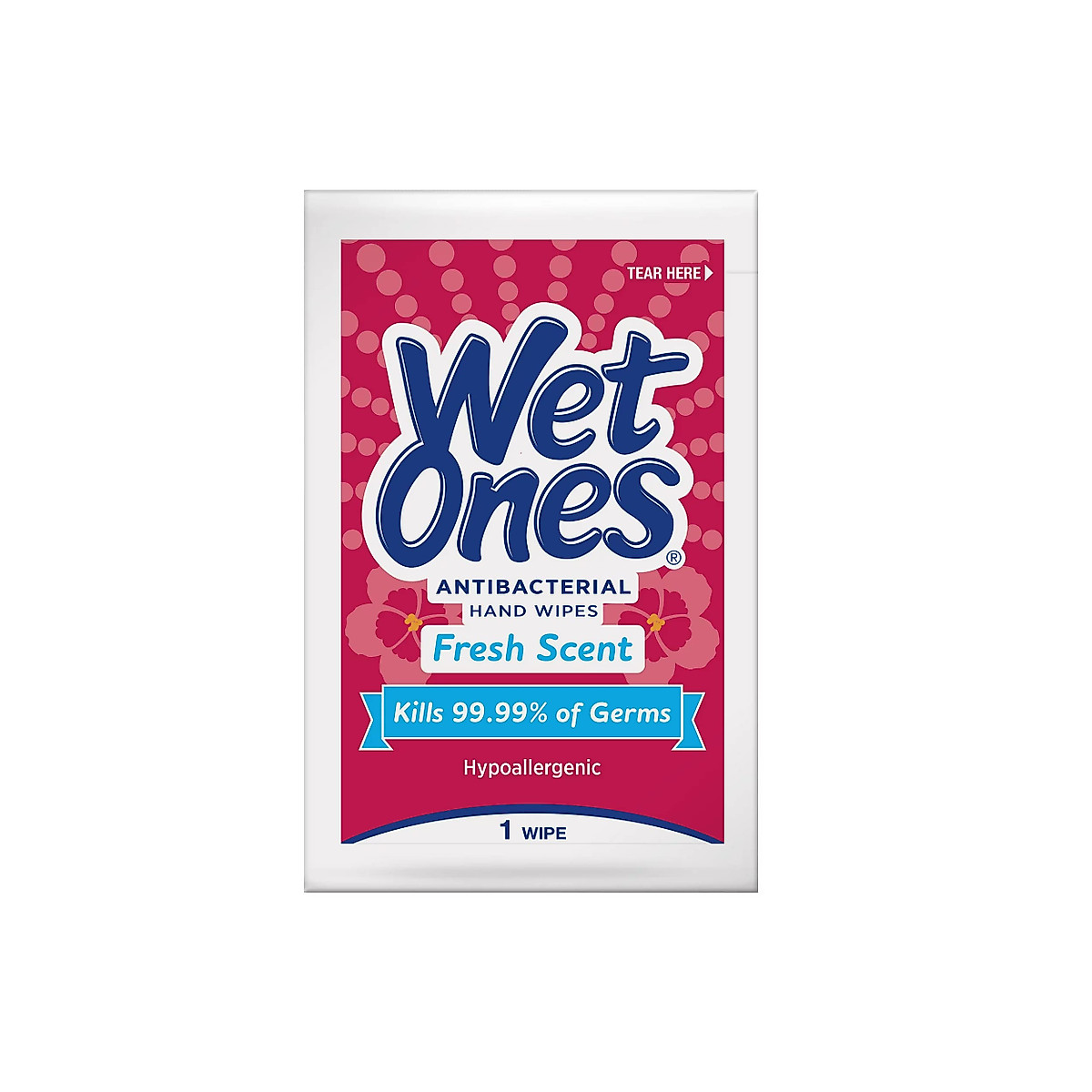 Wet Ones Singles Antibacterial Cleansing Wipes - 1 Box of 24 Singles