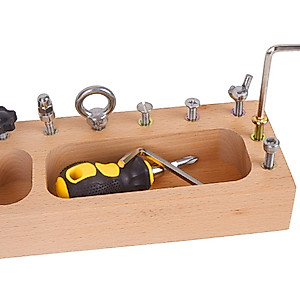 Vencer Wooden Box Screw Driver Board for Kids,Screw Sorter Game Basic Skills Educational Learning Toys,Toys for Children Over 3 Years Old Kids,Preschool Classroom Education Toy