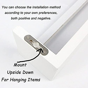 hundrecip Floating Book Shelves White 24inch Set of 2 for Nursery Bathroom Bedroom (White-24), 24 x 3.94 x 3.54 inch