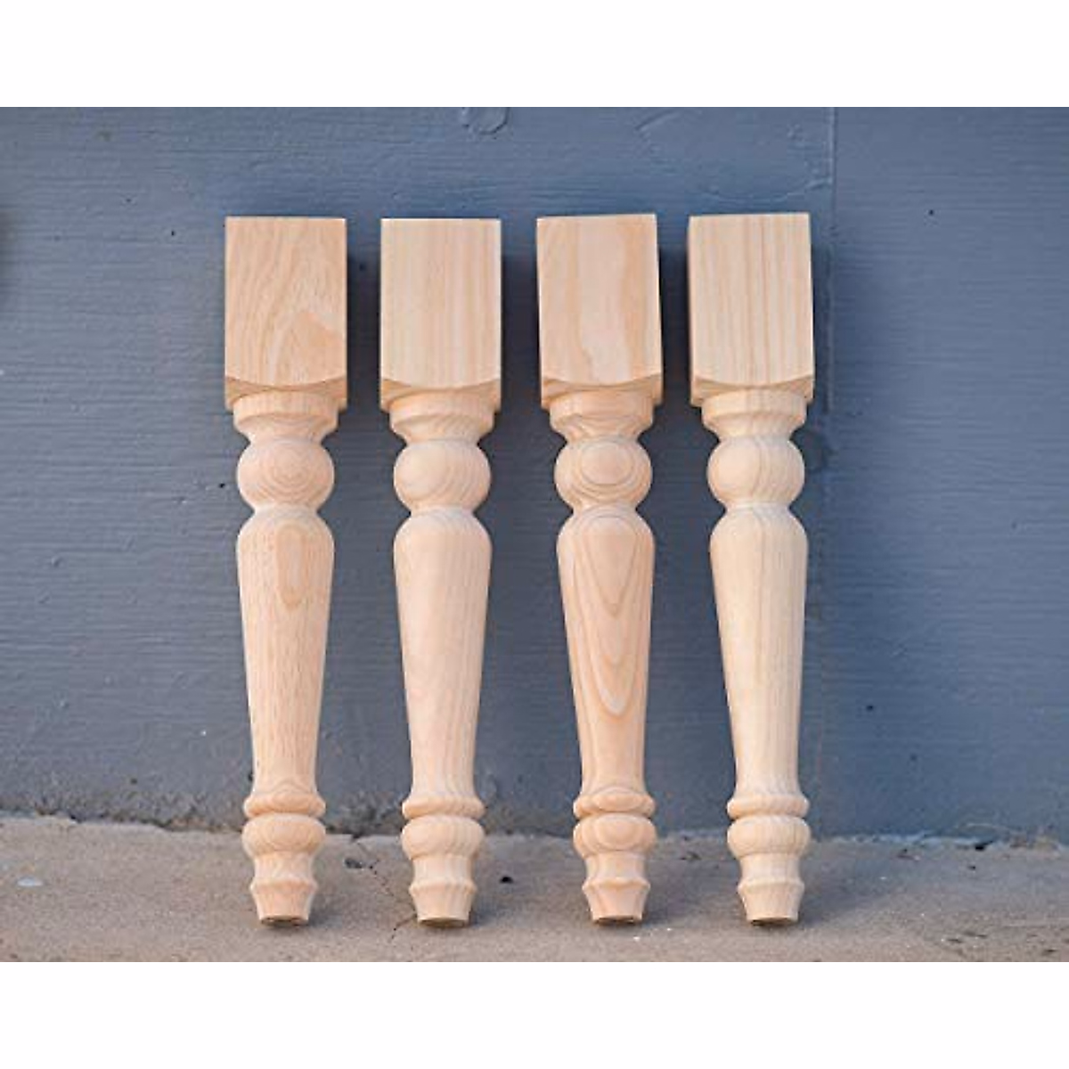 CAROLINA LEG CO. Knotty Pine Chunky Cottage Bench Legs - Replacement Coffee Table Legs - Set of 4 - Dimensions: 2.75" x 16"