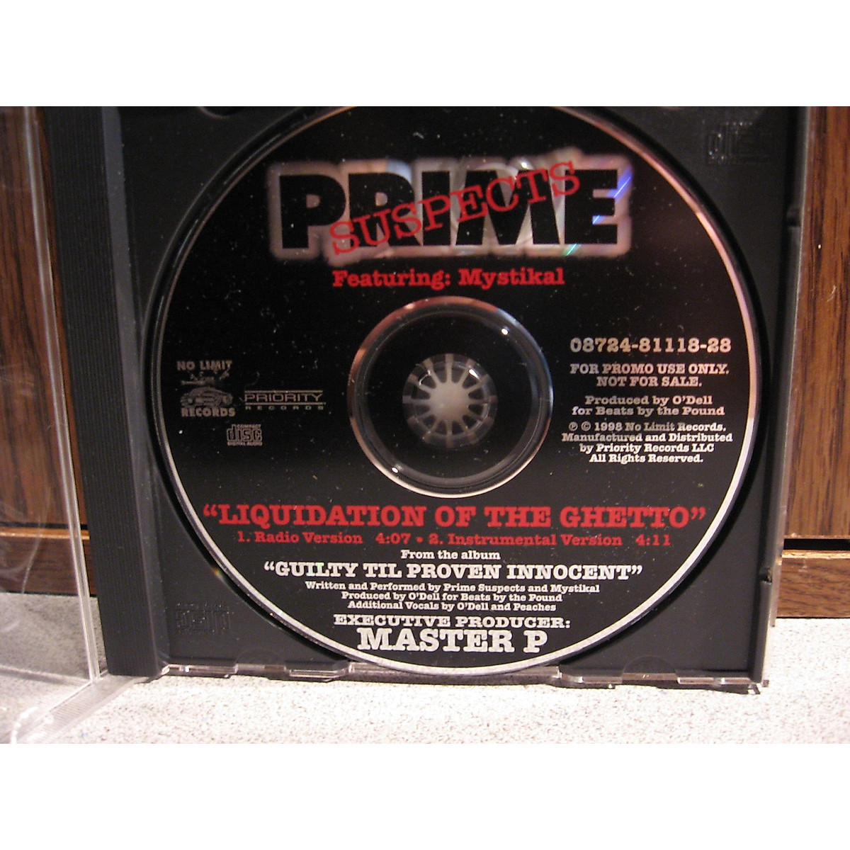 Prime Suspects Featuring Mystikal – Liquidation Of The Ghetto 2-track Single Promo CD (1998) [Audio CD]
