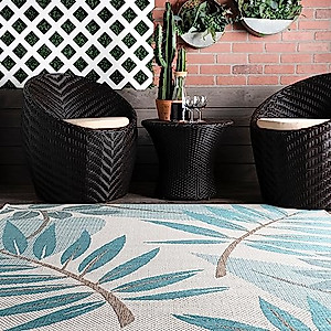 nuLOOM Outdoor Trudy Area Rug, 5x8, Turquoise